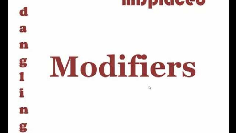 Modifiers 1 :: University of Waikato Modifiers 1 :: University of Waikato