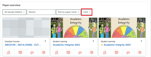 Paper overview settings :: University of Waikato