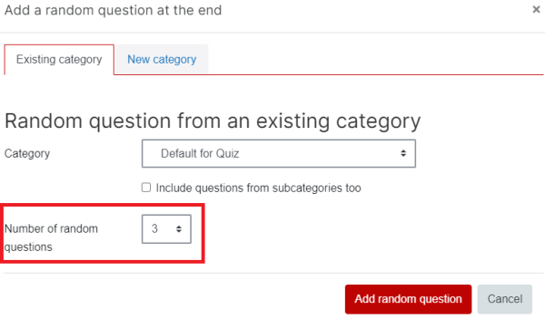 Add random questions :: University of Waikato