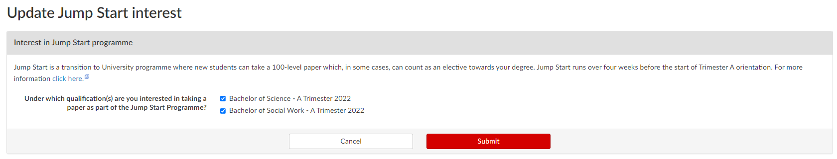 Jump Start :: University of Waikato